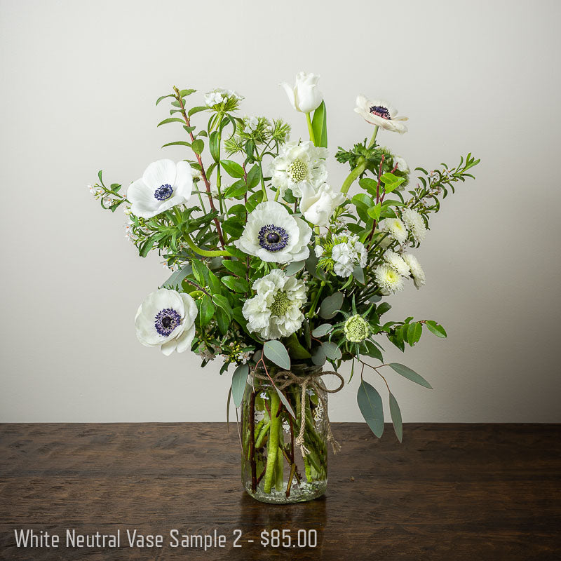 Elegant White Neutral Flower Arrangements for Delivery or Pick-up ...